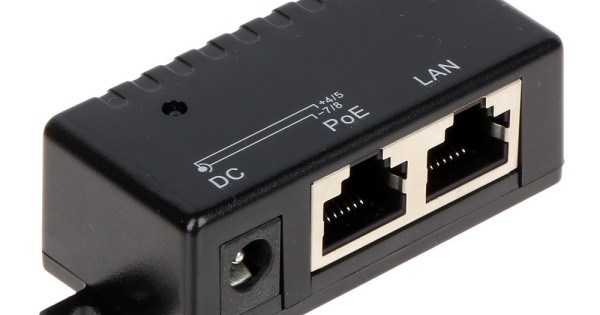 Adaptor POE gigabit με τροφοδοσία μέσω γραμμών 4/5+, 7/8 με ένδειξη LED ...